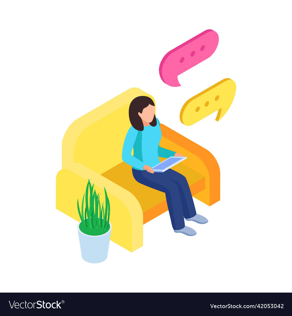 Chatting isometric icon Royalty Free Vector Image Chatting isometric icon Royalty Free Vector Image