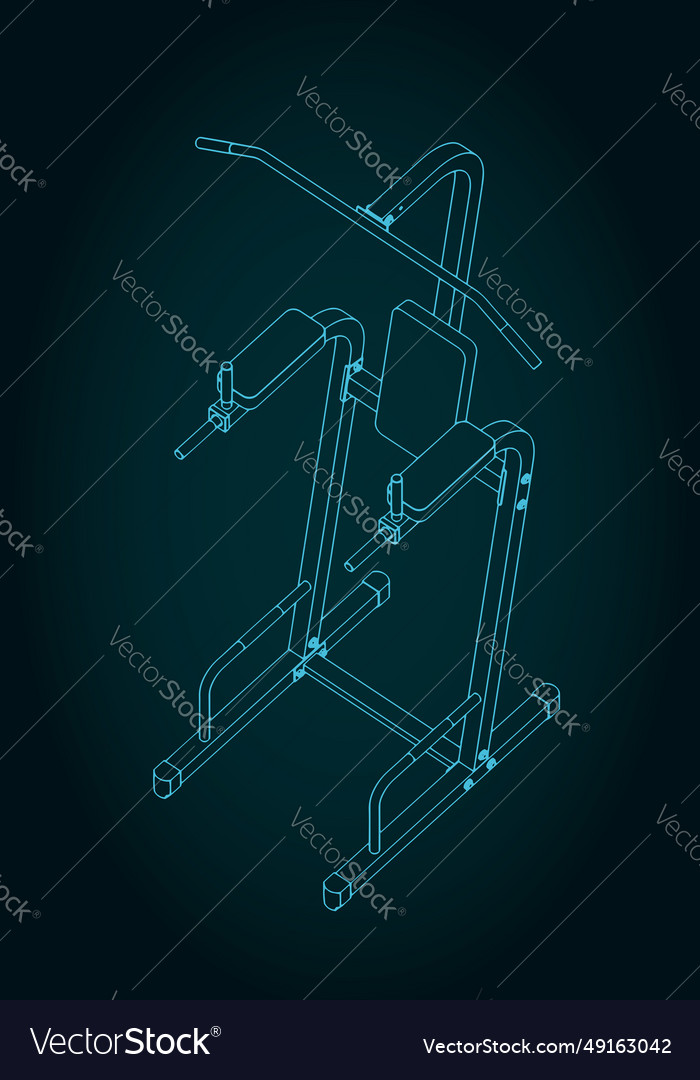 Exercise machine blueprint Royalty Free Vector Image