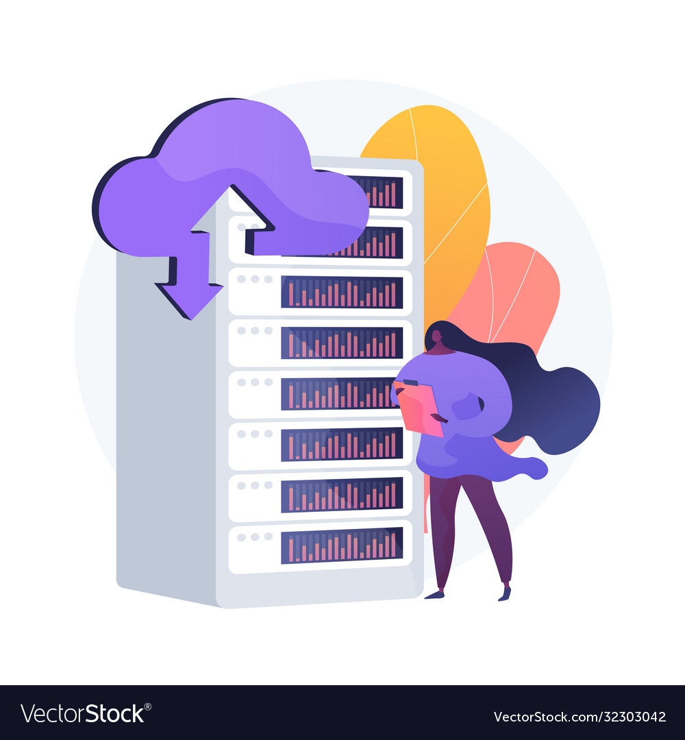 Hosting Processor Concept Metaphor Royalty Free Vector Image