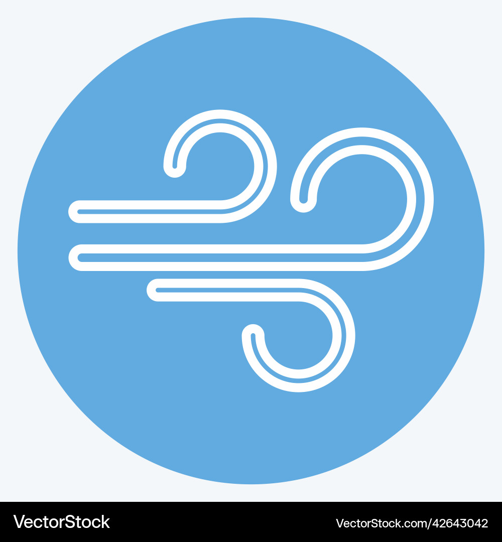 Icon clean air suitable for education symbol blue Vector Image