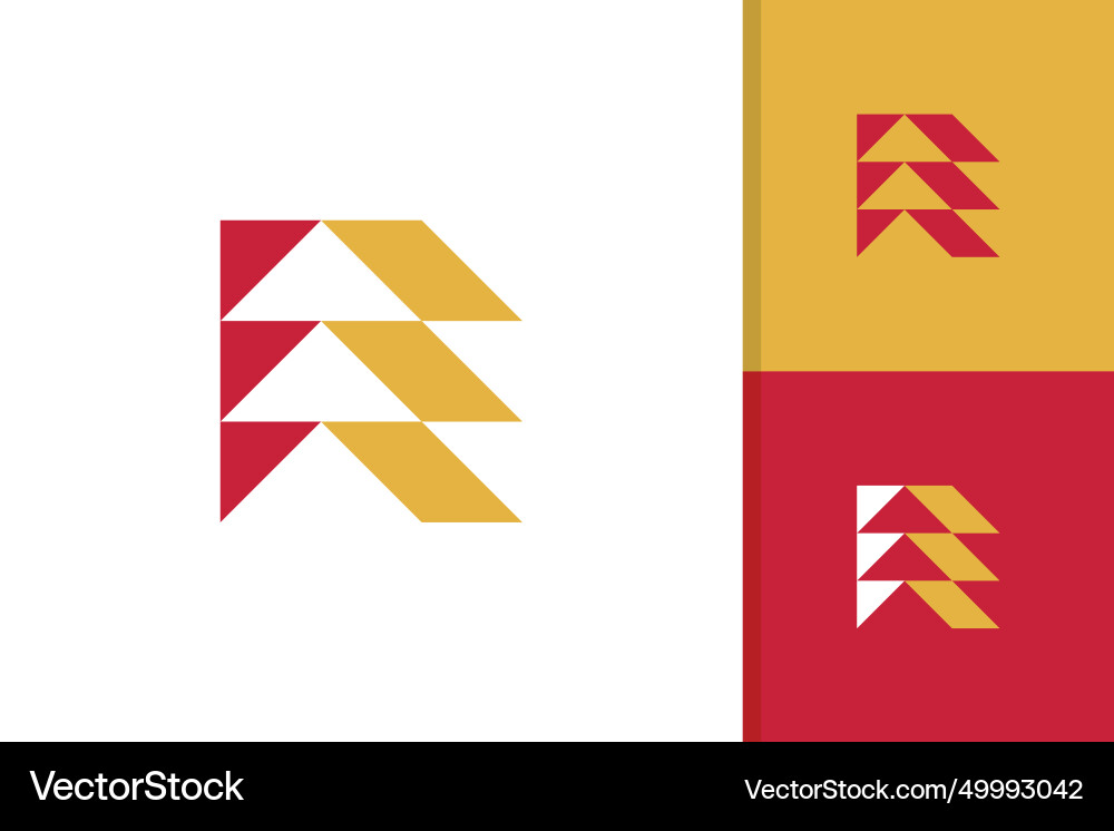 Letter r logo roofing logo Royalty Free Vector Image