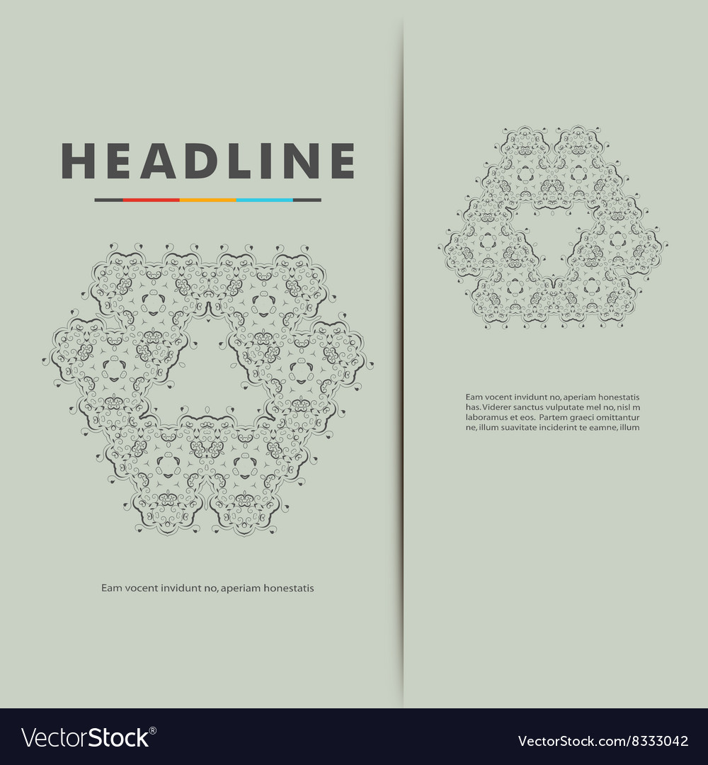 Set with abstract pattern Royalty Free Vector Image