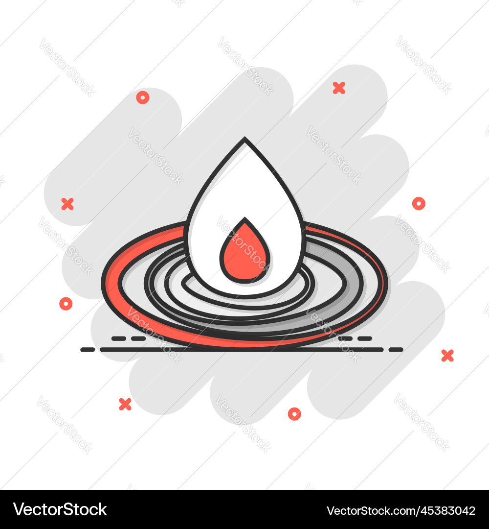 Water drop icon in comic style liquid cartoon Vector Image
