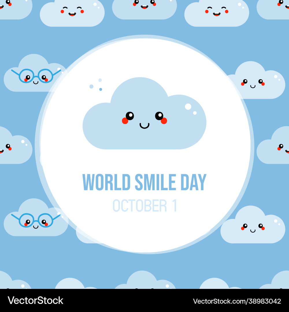 World smile day greeting card Royalty Free Vector Image