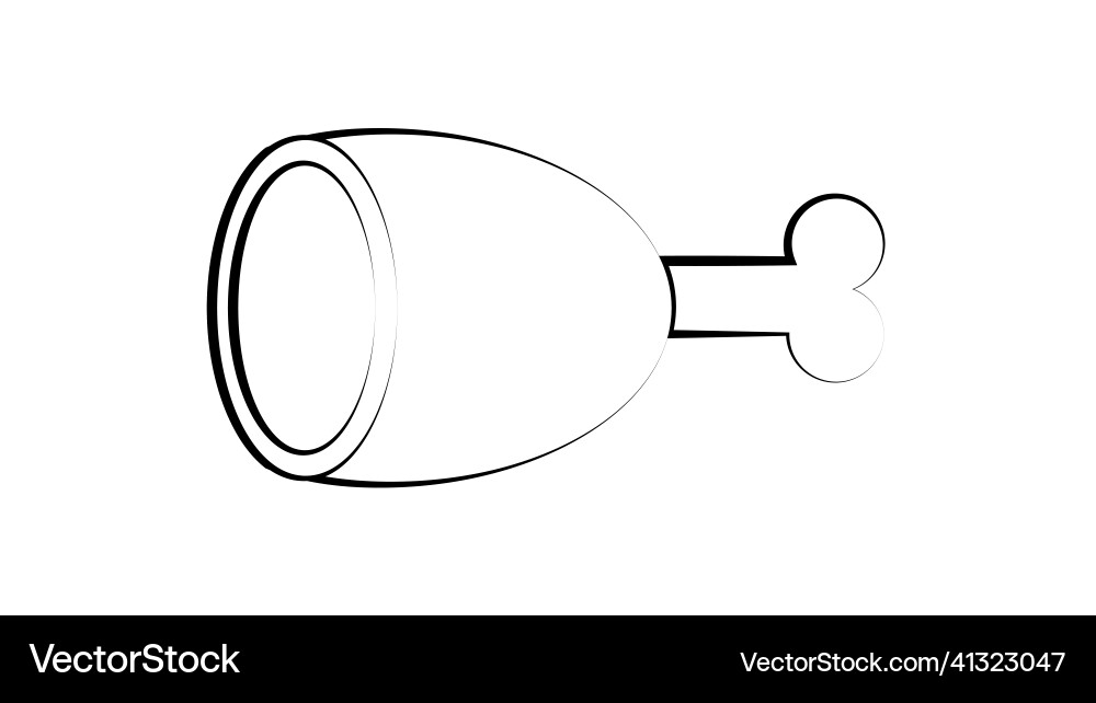 Appetizing piece of meat on a white plate Vector Image