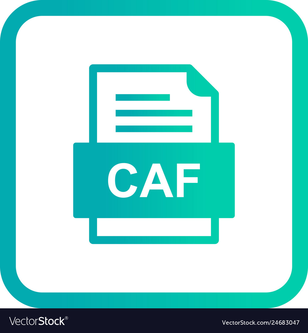 Caf file document icon Royalty Free Vector Image