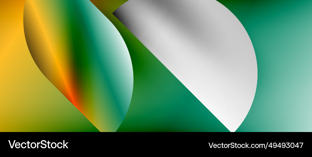 Circles and round shapes with gradients minimal Vector Image