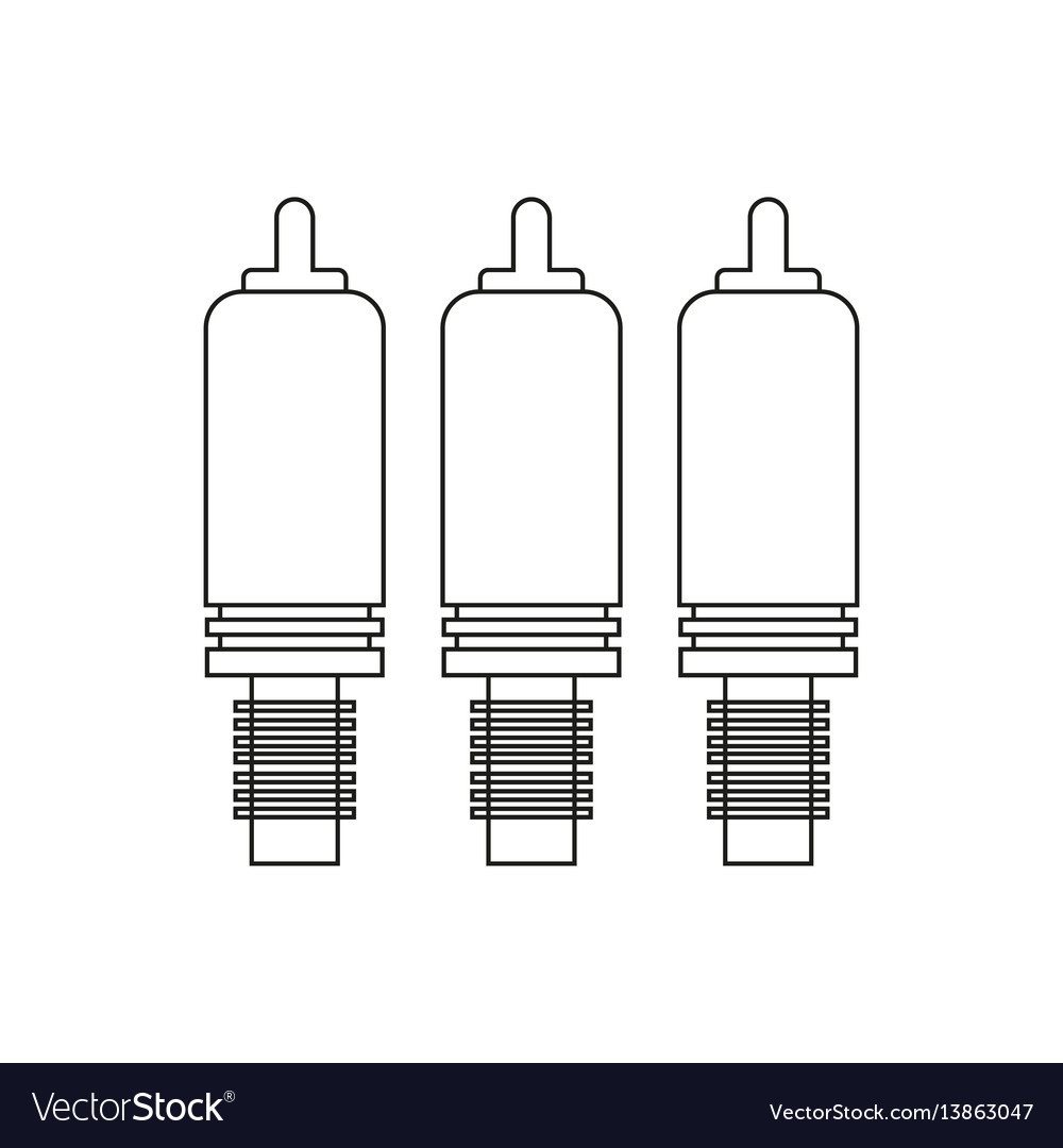 Component cable Royalty Free Vector Image - VectorStock