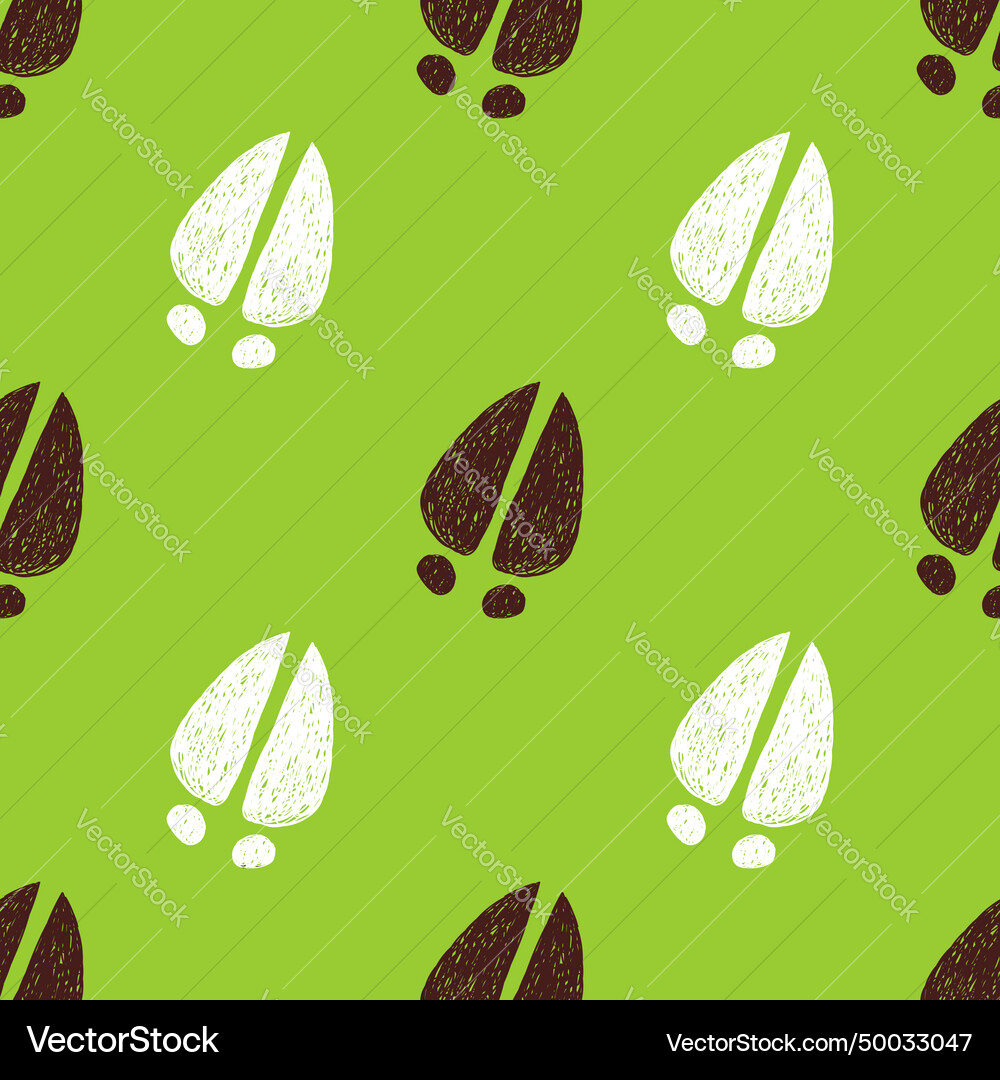 Cow footprints seamless pattern Royalty Free Vector Image