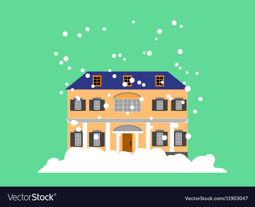 Flat house Royalty Free Vector Image - VectorStock