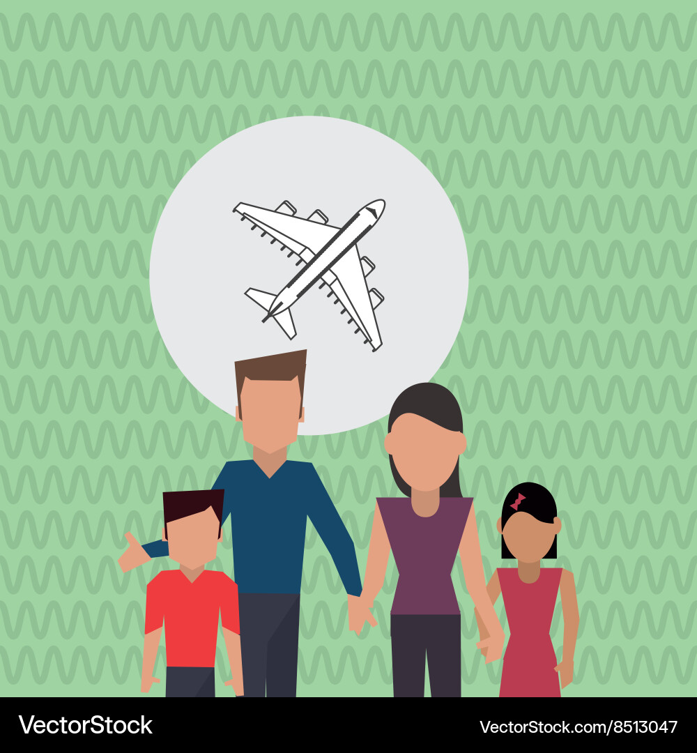 Flat of family design Royalty Free Vector Image