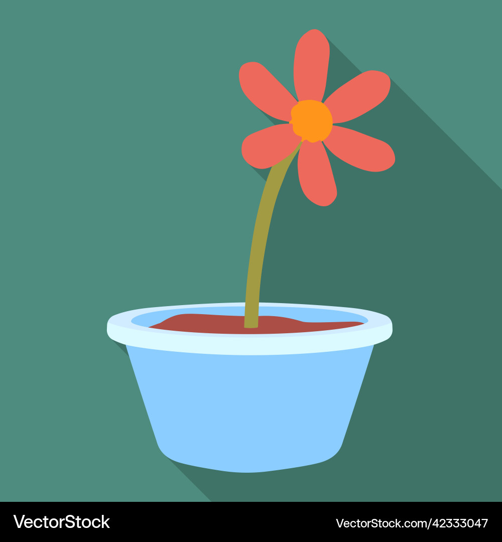 Flower in a pot Royalty Free Vector Image - VectorStock