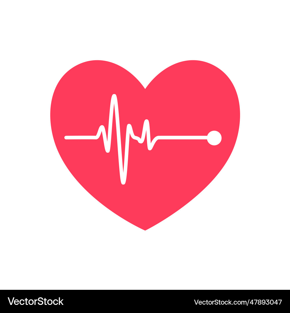 Heart rhythm graph checking your heartbeat Vector Image