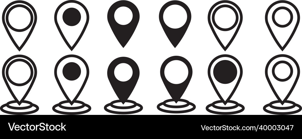Maps pin location map icon Royalty Free Vector Image