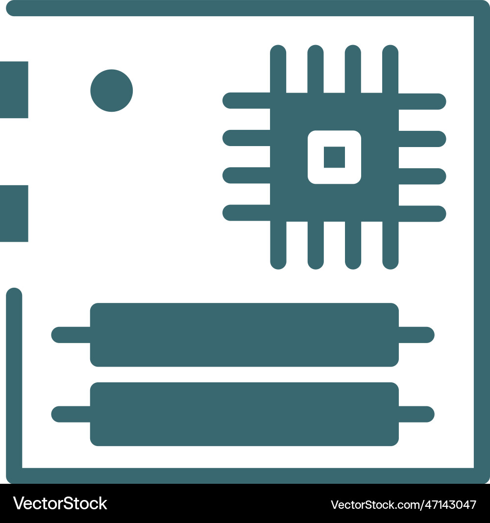 Motherboard icon filled icon from Royalty Free Vector Image
