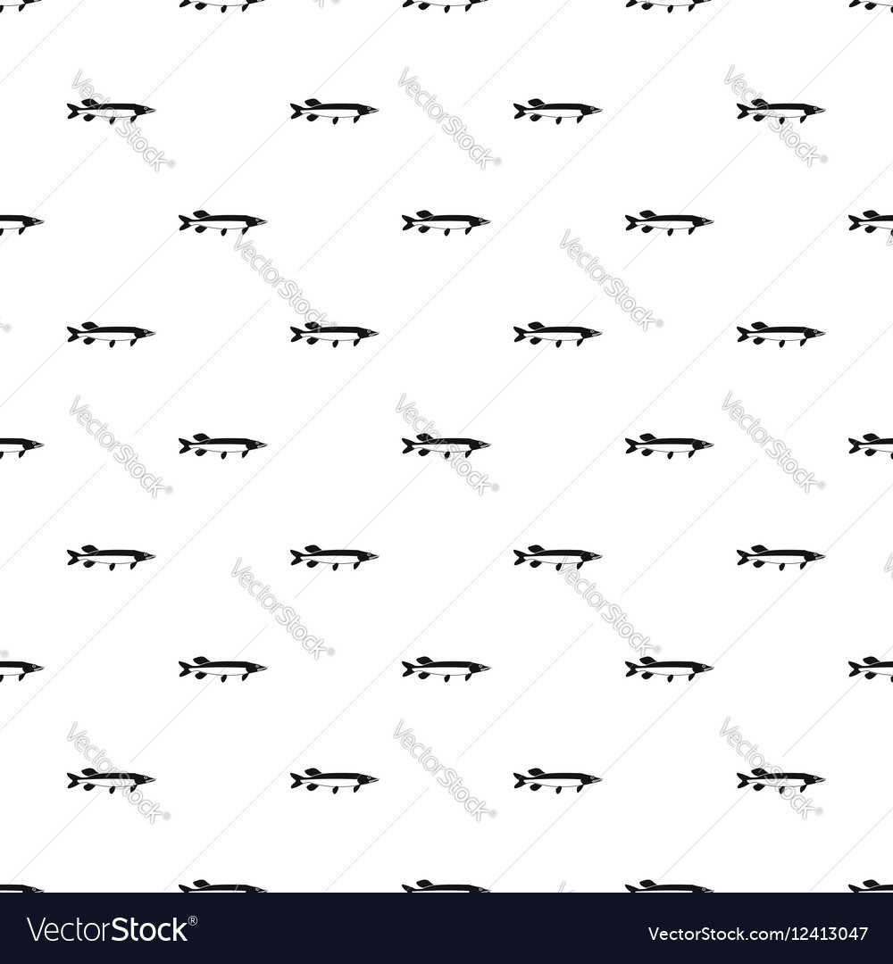Pike pattern simple style Royalty Free Vector Image