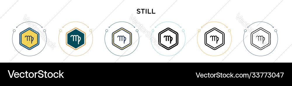 Still icon in filled thin line outline and stroke Vector Image
