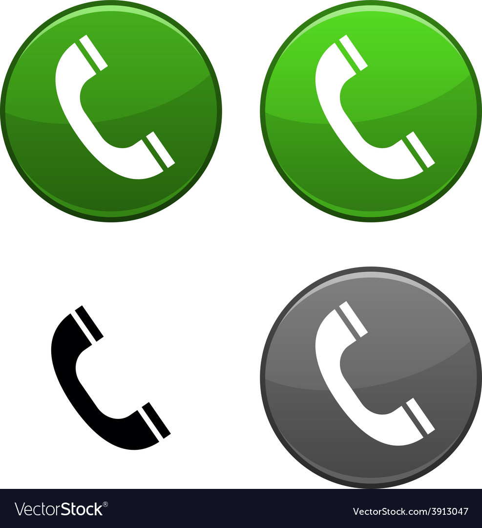 Telephone button Royalty Free Vector Image - VectorStock