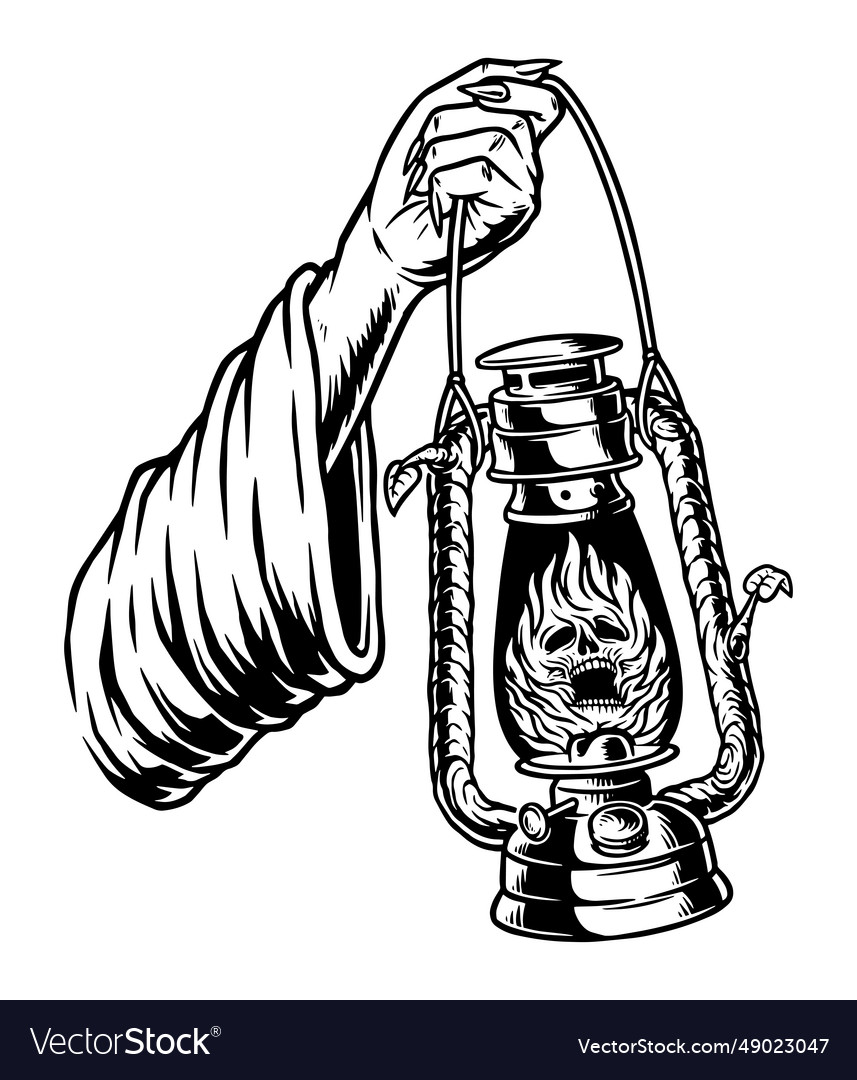 Witch lantern Royalty Free Vector Image - VectorStock