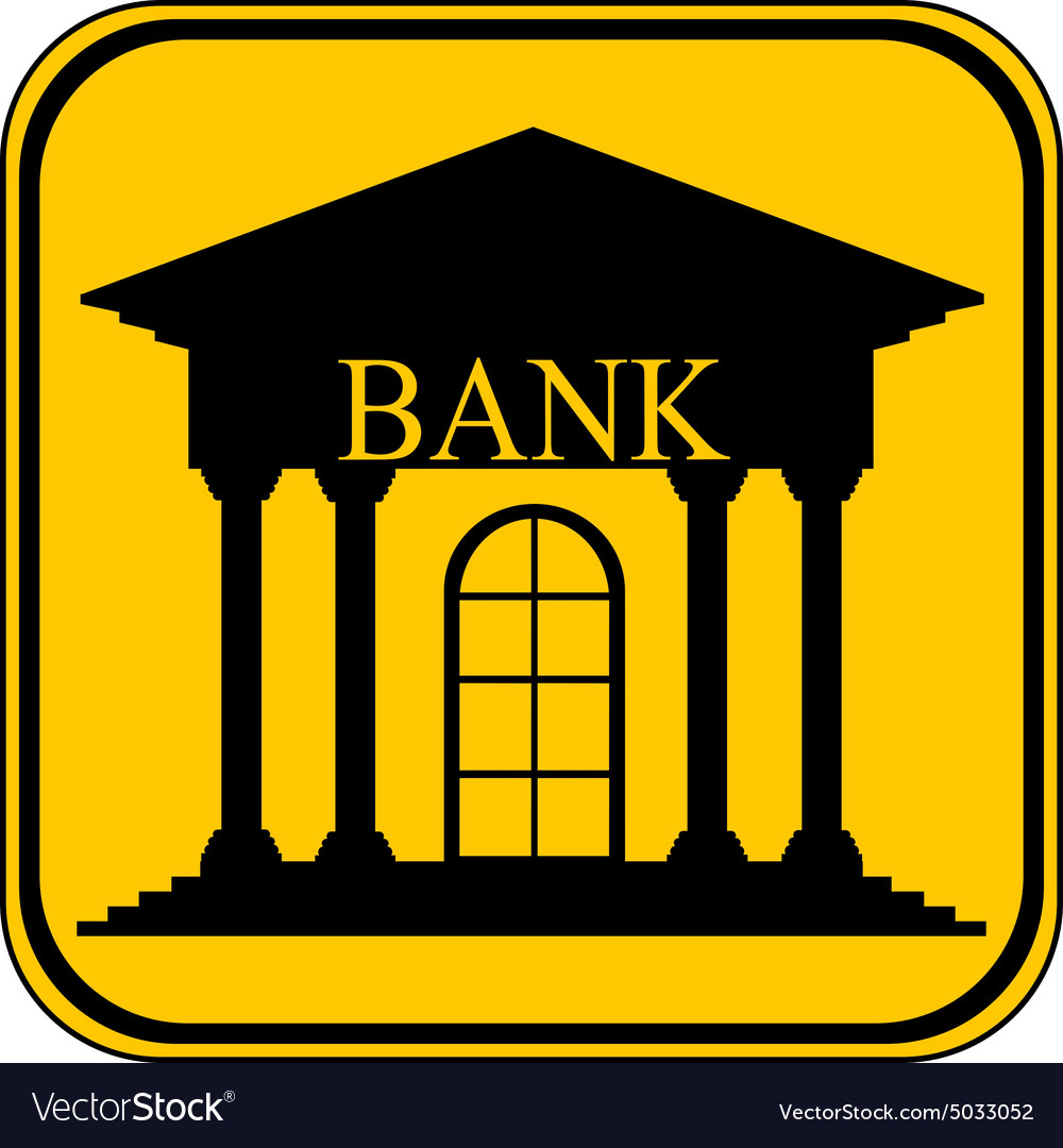 Bank button Royalty Free Vector Image - VectorStock