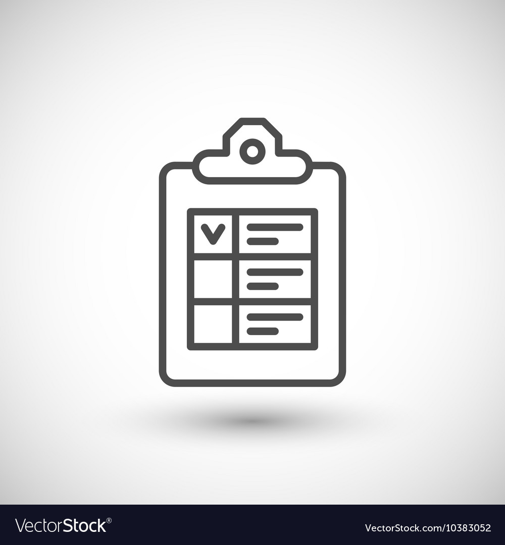 Checklist line icon Royalty Free Vector Image - VectorStock