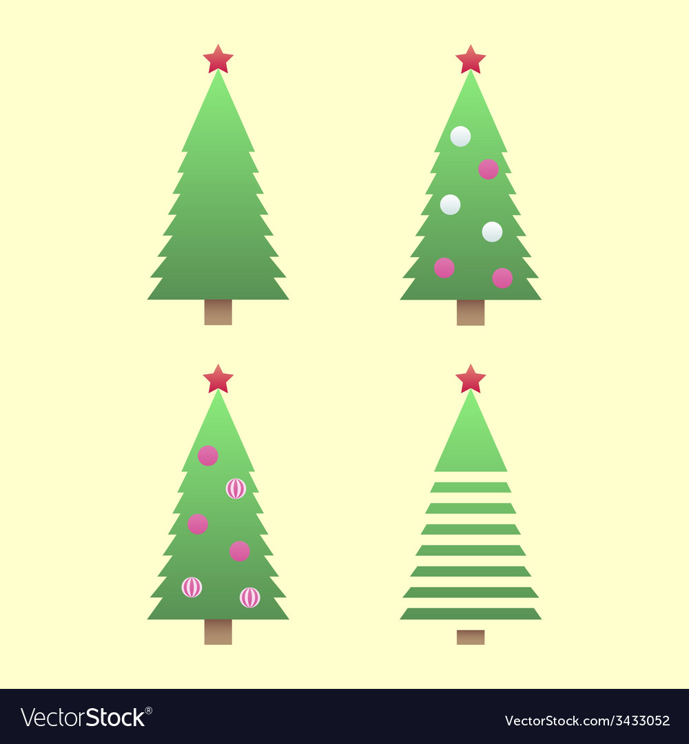 Christmas tree gradient Royalty Free Vector Image