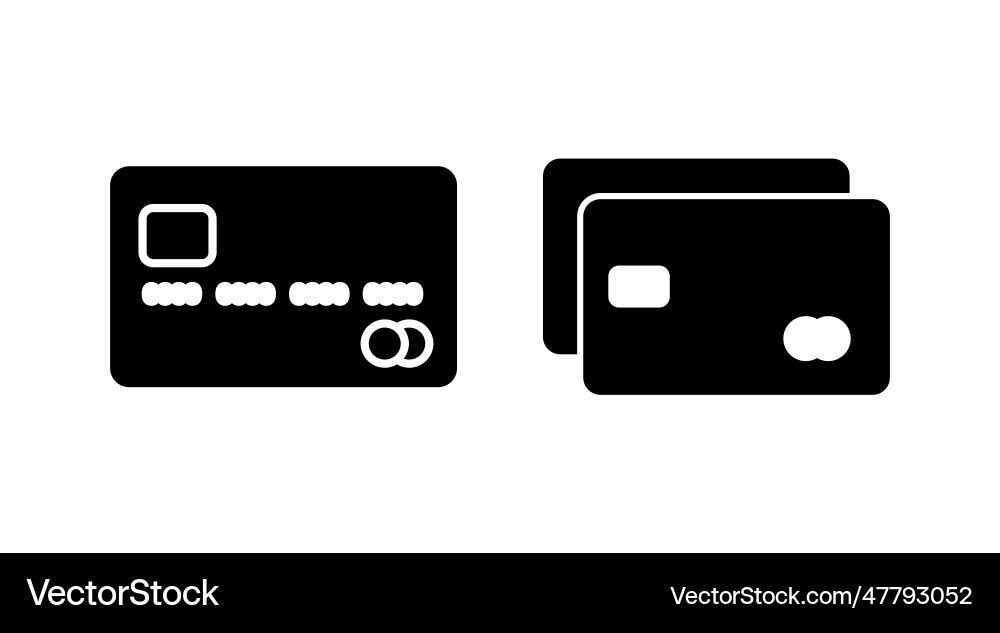 Credit card icon payment icon debit payment icon Vector Image