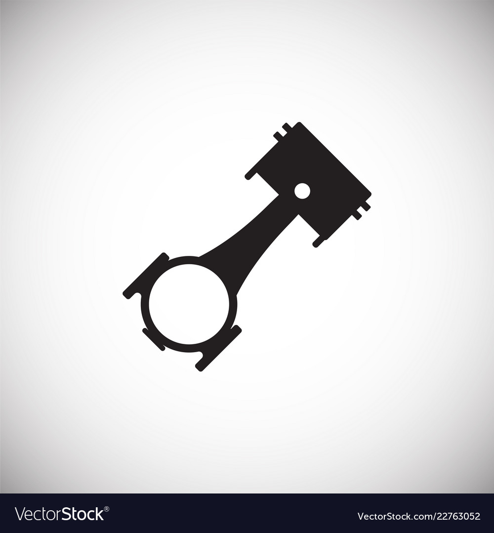 Engine piston on white background Royalty Free Vector Image