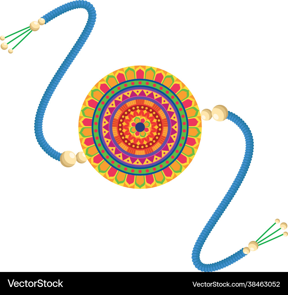 Hindu raksha wristband Royalty Free Vector Image