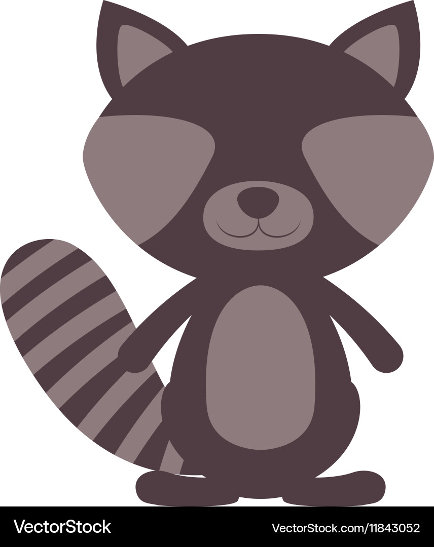 Isolated raccoon cartoon design Royalty Free Vector Image