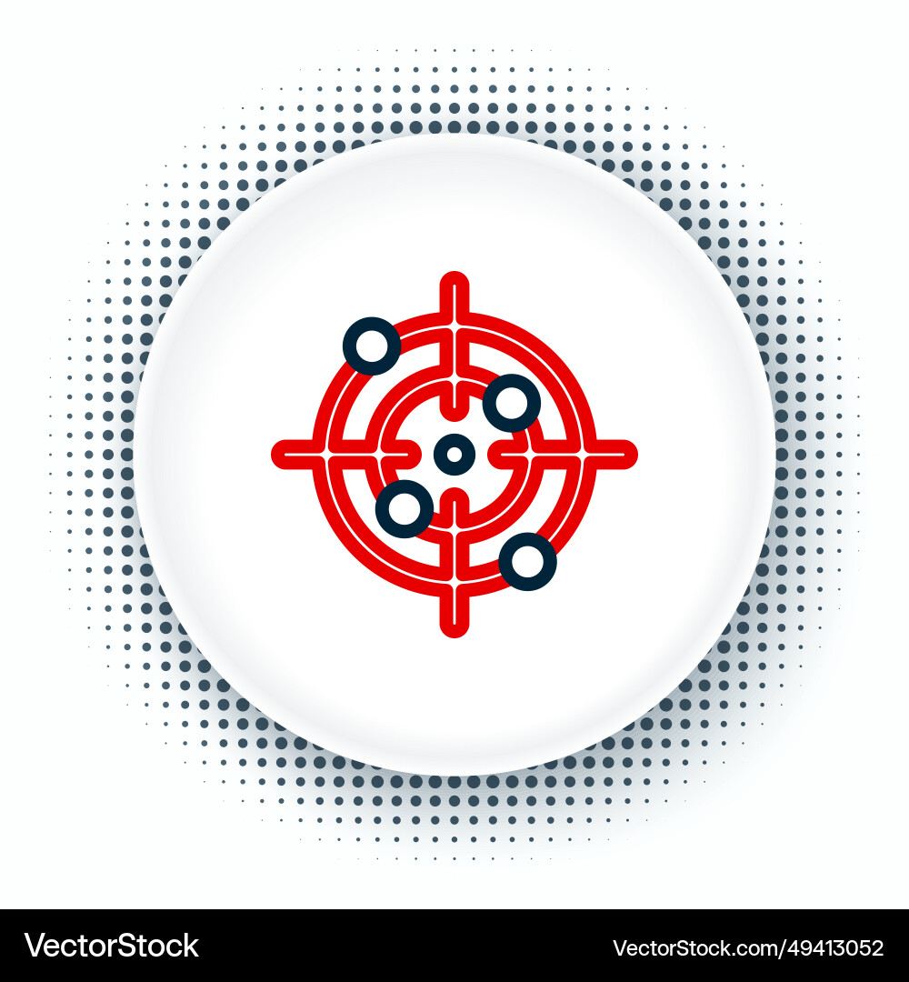 Line target sport icon isolated on white Vector Image