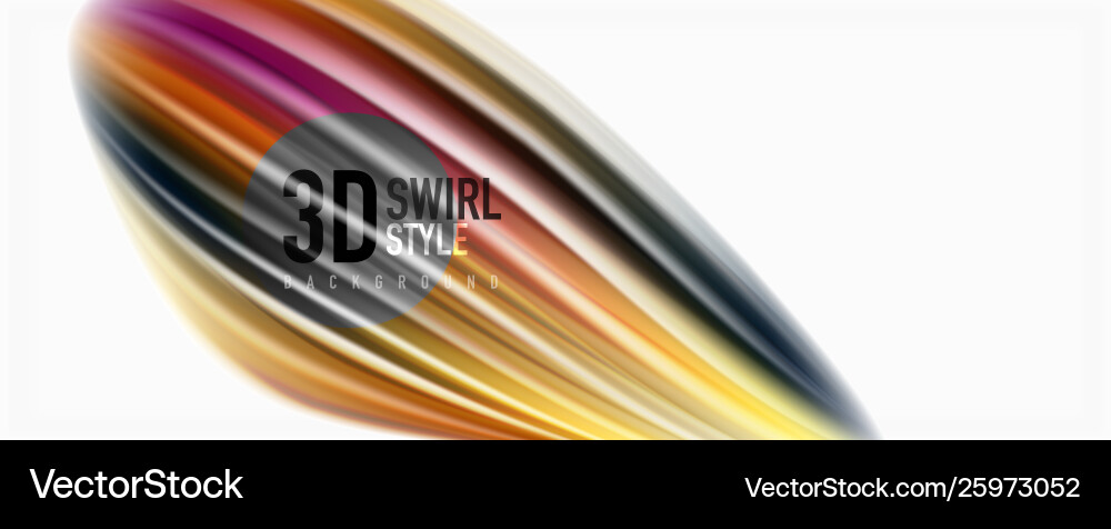 Modern liquid color flow on white - colorful Vector Image