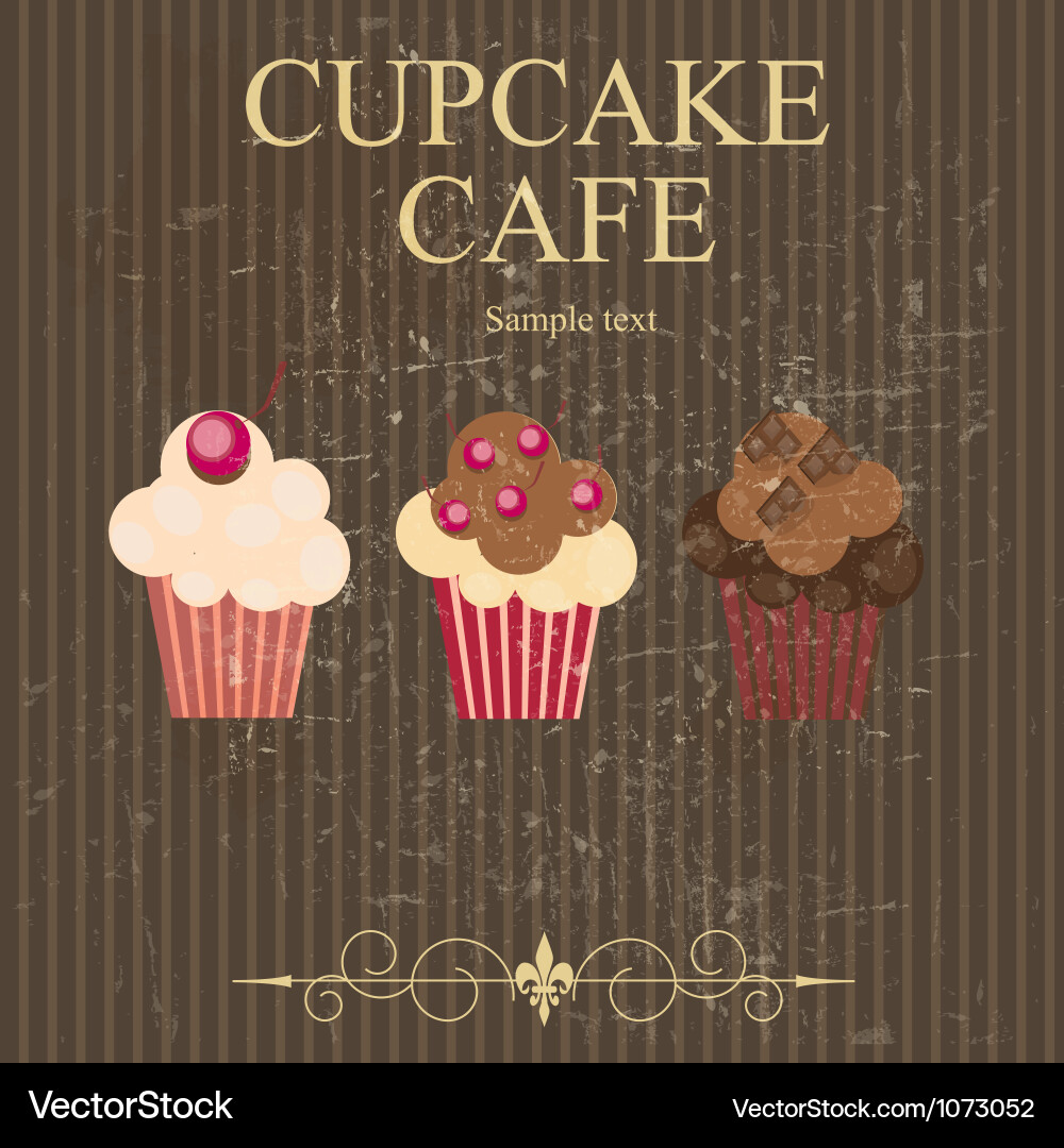 Retro vintage grunge style dessert menu Royalty Free Vector