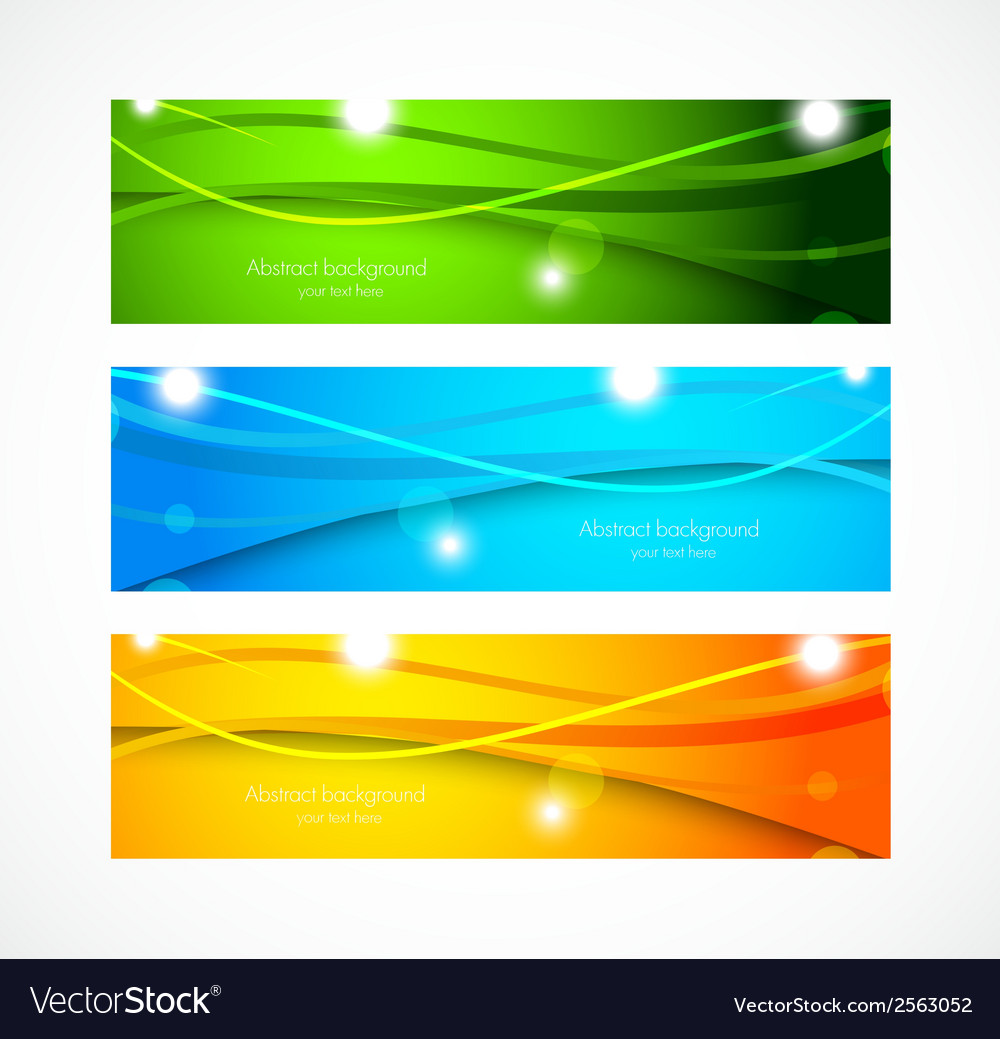 Set of banners with wavy lines Royalty Free Vector Image Set of banners with wavy lines Royalty Free Vector Image