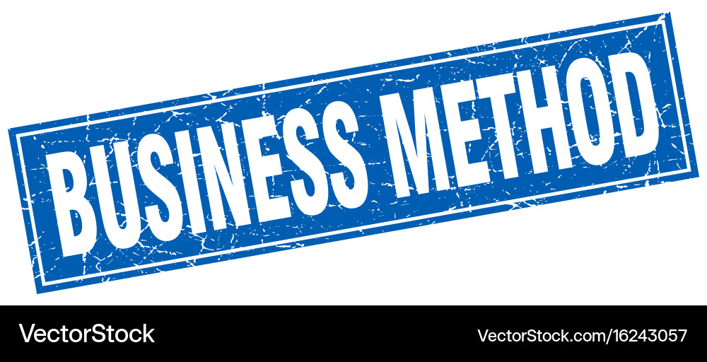 Business method square stamp Royalty Free Vector Image