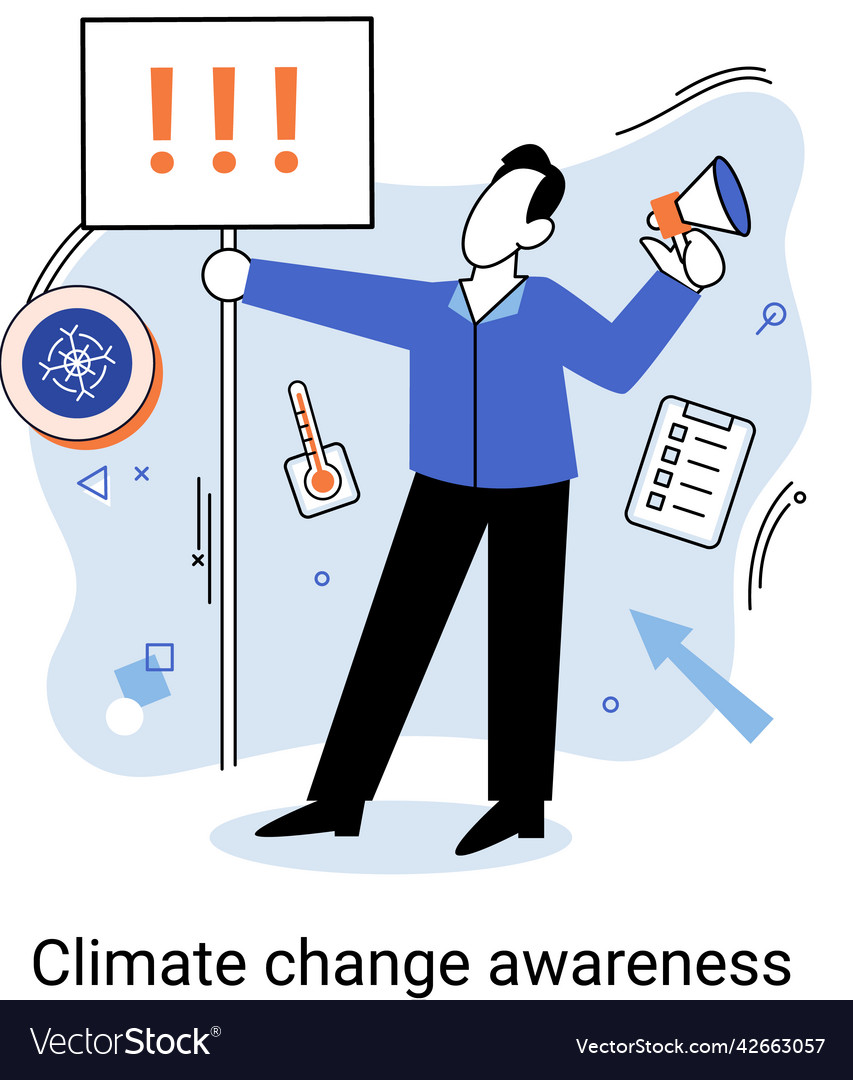 Change climate awareness saving planet world Vector Image