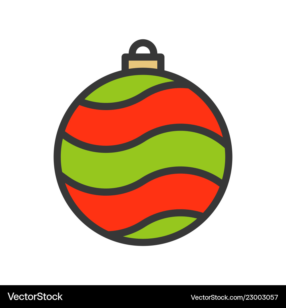 Christmas ball bauble icon suitable for use Vector Image