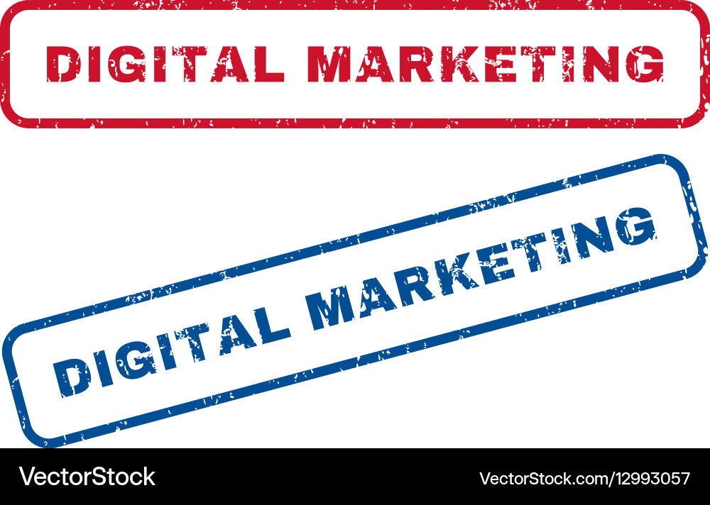 Digital marketing rubber stamps Royalty Free Vector Image