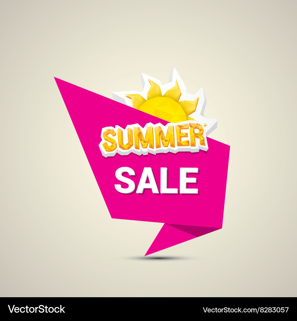 Hot summer sale sticker Royalty Free Vector Image