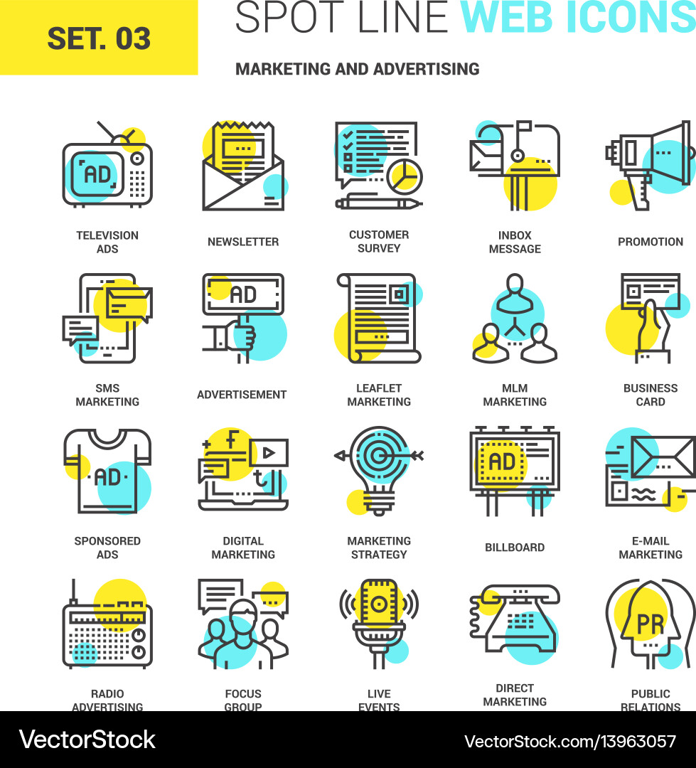 Marketing and advertising Royalty Free Vector Image