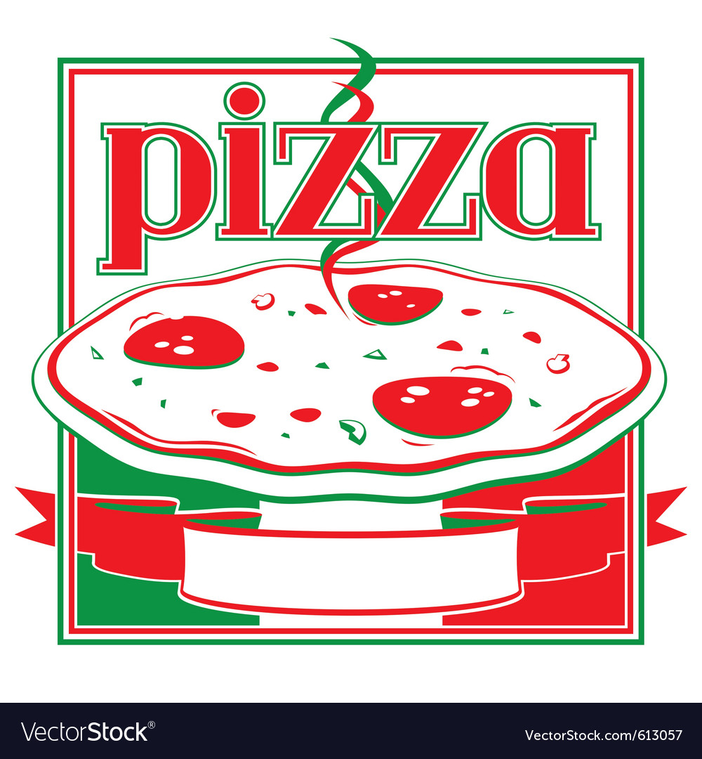 Pizza Box Cover Design Template Royalty Free Vector Image