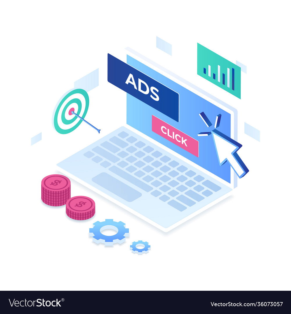 Ppc concept Royalty Free Vector Image - VectorStock