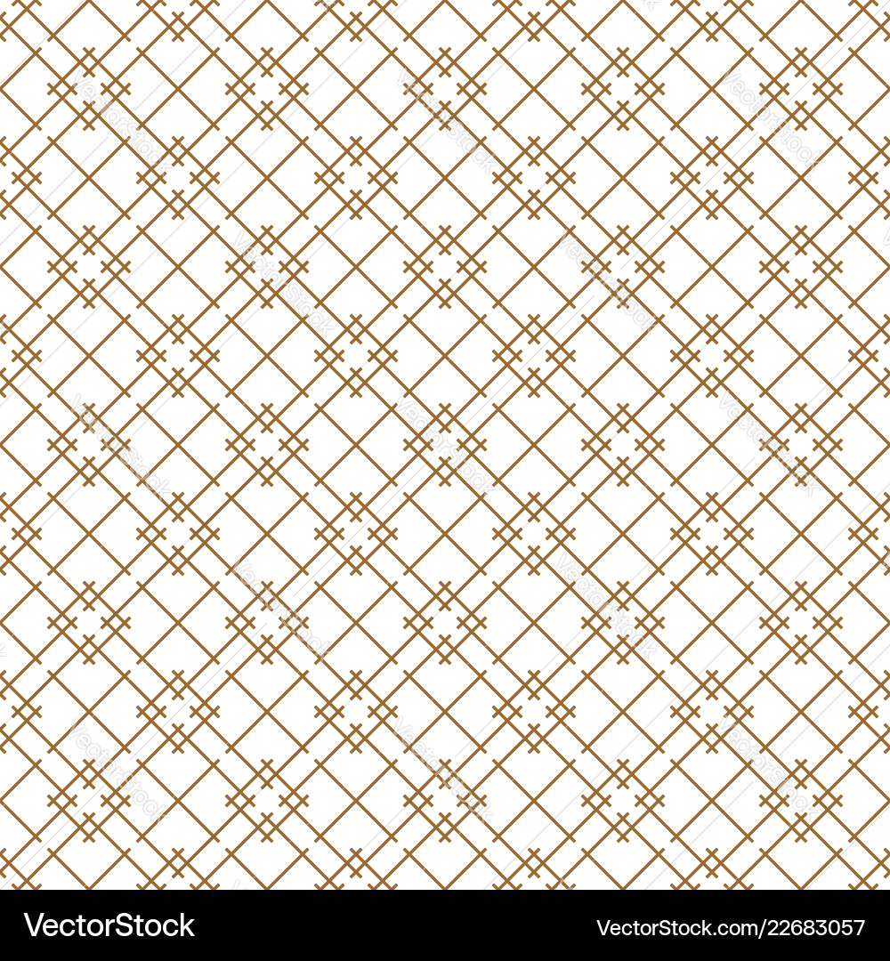 Seamless japanese pattern shoji kumiko in brown Vector Image