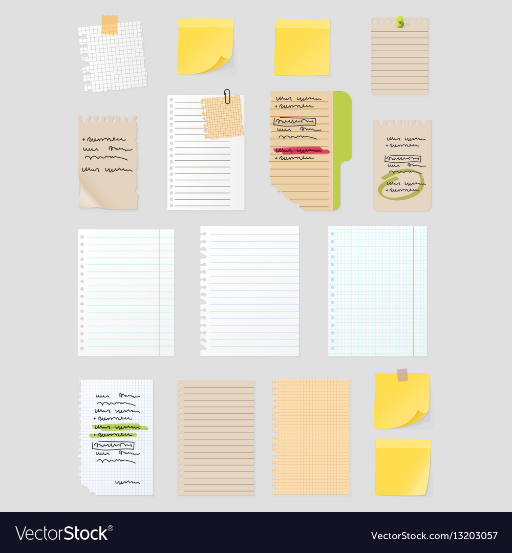 Sticker notes Royalty Free Vector Image - VectorStock