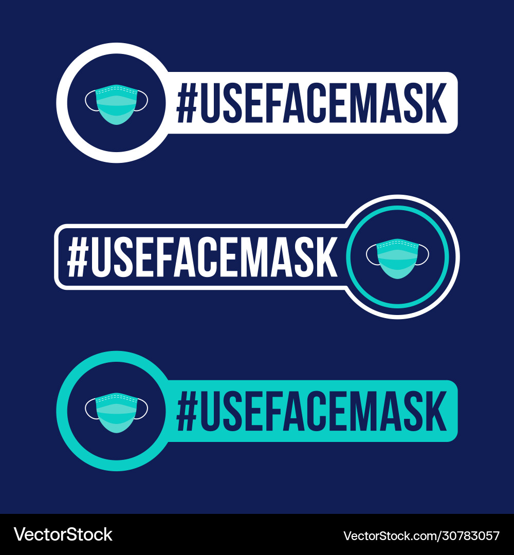 Use face mask prevention covid-19 icon sticker Vector Image
