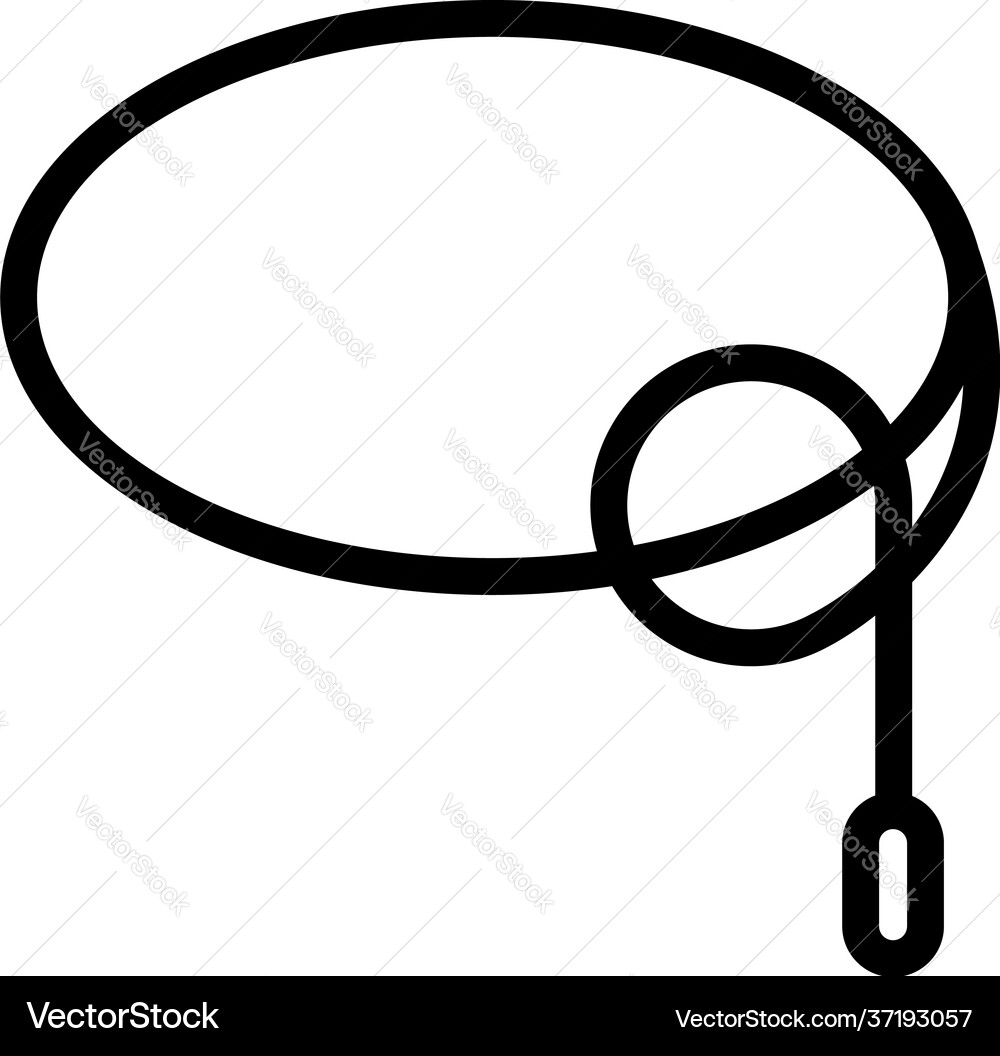 Wild lasso icon outline style Royalty Free Vector Image