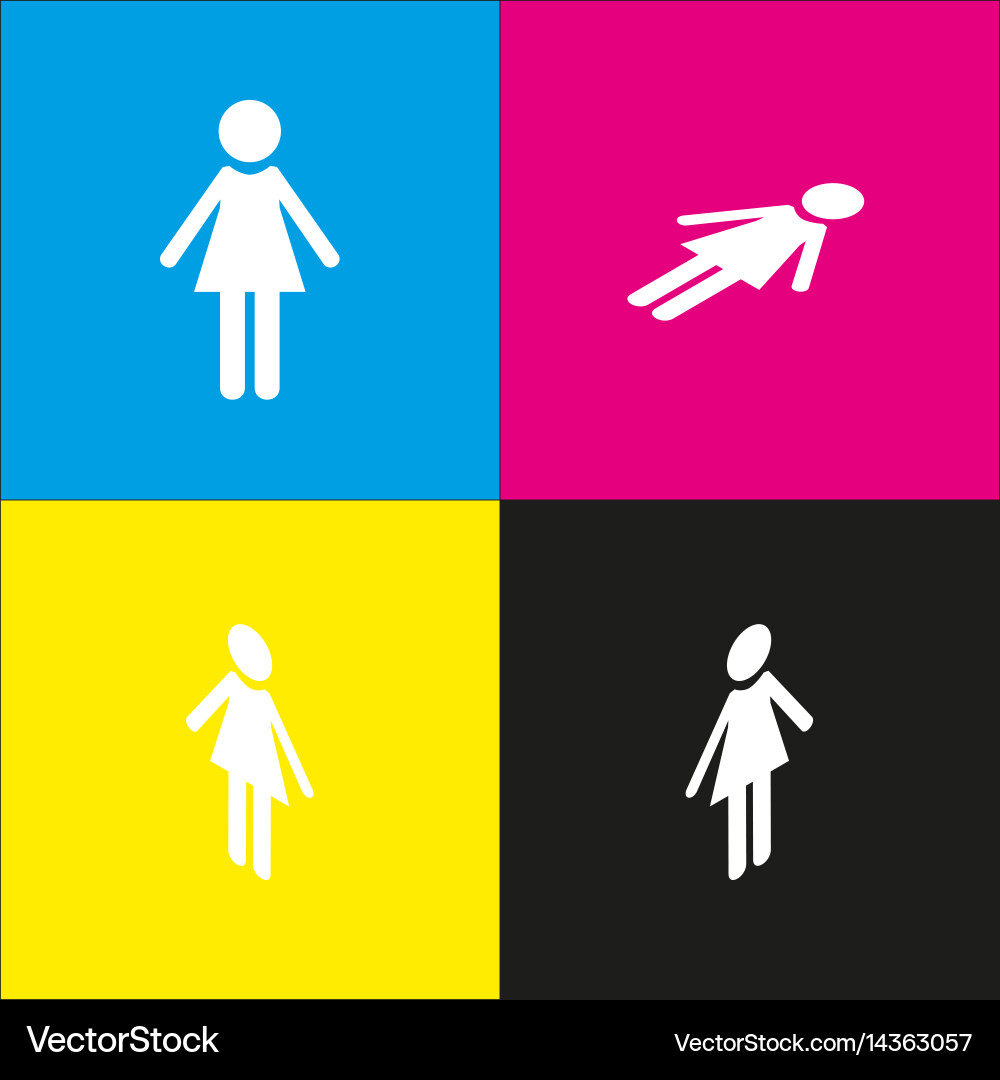 Woman sign white icon Royalty Free Vector Image