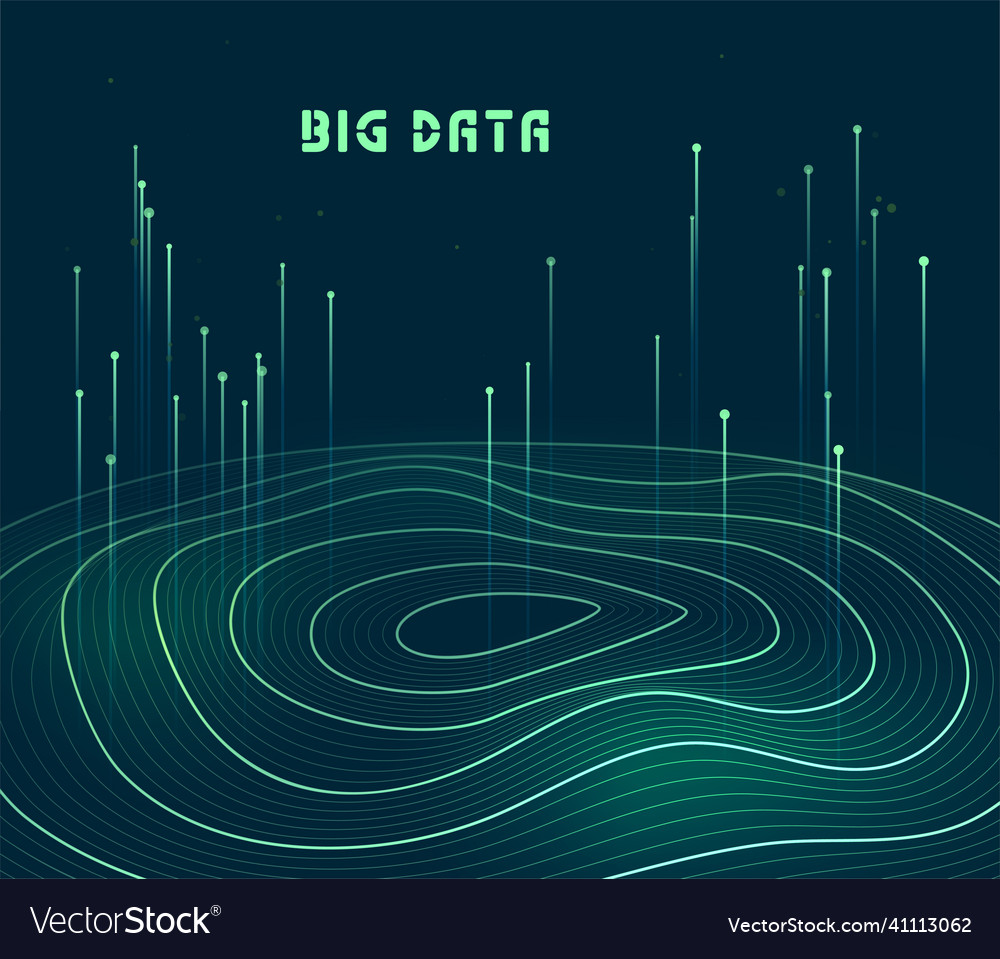 Abstract data transmission visualization Vector Image
