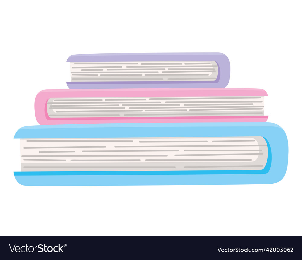 Books stack design Royalty Free Vector Image - VectorStock