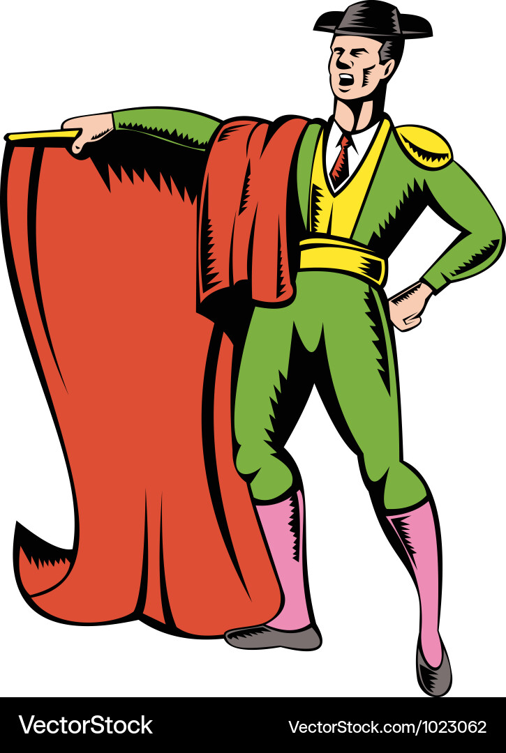 Bullfighter matador bullfighting Royalty Free Vector Image